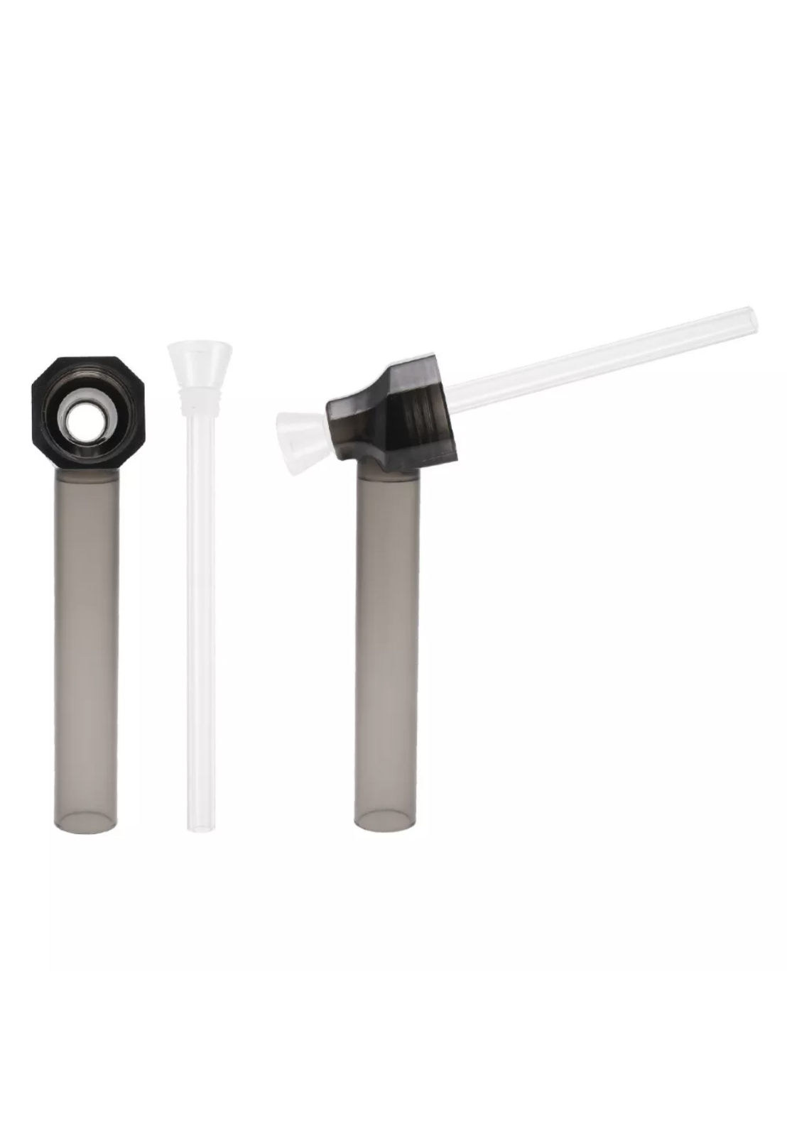 Black Top Puff Portable Hookah Screw on Bottle Converter Water Glass ...