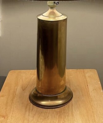 Vintage Brass Artillery Shell Lamp WWII Mortar Casing Column Military ...