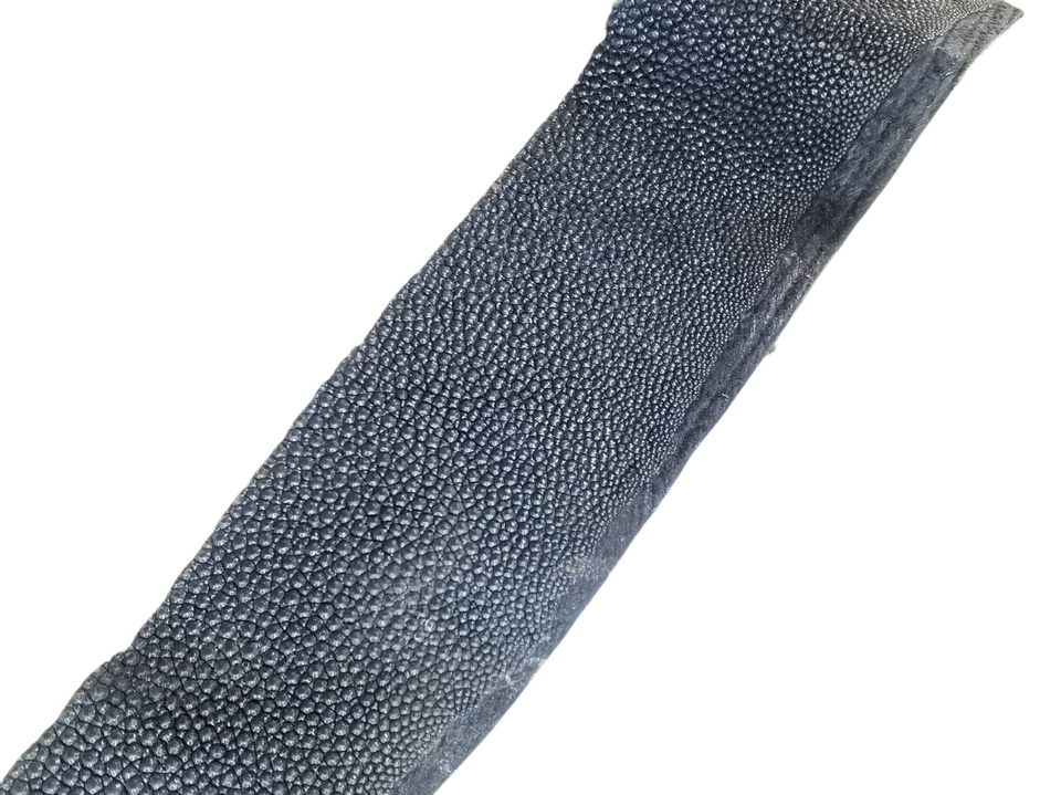 Dark blue red black unpolished stingray skin leather remnants 2pcs | eBay