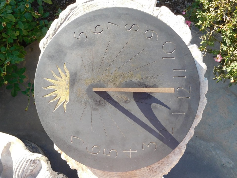 Fabulous Large Victorian 19th Century Crescent Moon Bronze Slate Garden ...