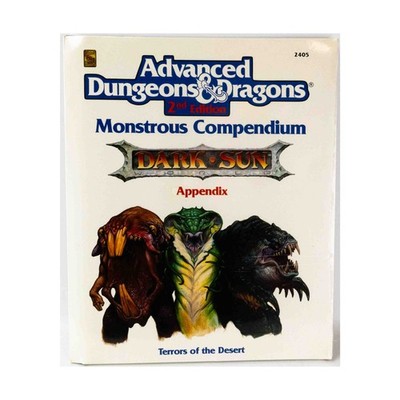 TSR AD&D 2nd Ed Monstrous Compendium Dark Sun Appendix #1 - Terrors Bag ...