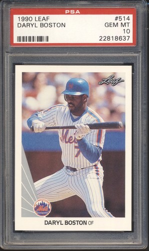 1990 Leaf Baseball Daryl Boston #514 PSA 10 METS GEM MINT | eBay