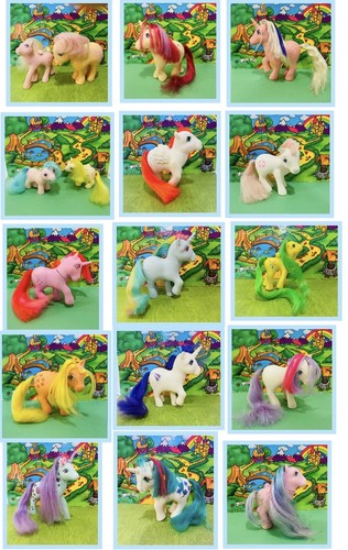 LOT OF 19 VINTAGE MLP MY LITTLE PONY PONIES G1 80'S + 1 Lady Lovely ...