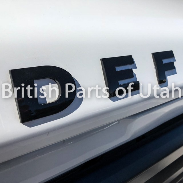 Land Rover Defender Hood Decal Lettering Emblem Name Plate Black ...