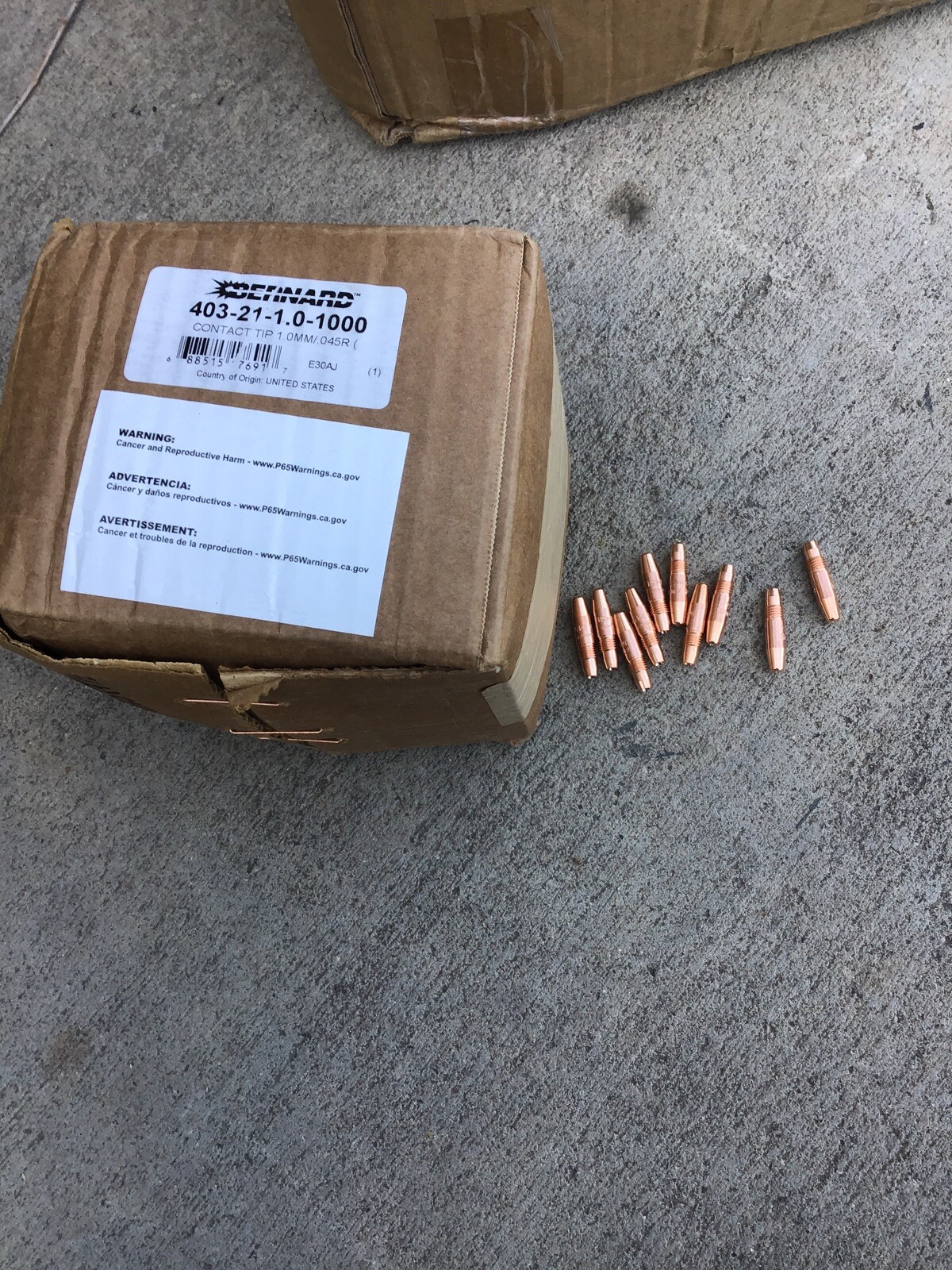 Bernard T-035 .035" Centerfire MIG Contact Tips Pkg 10 for sale online ...