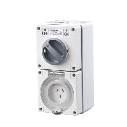 3 PIN 10A-32A AMP Power Point Combination Switched SOCKET Outlet IP66 ...