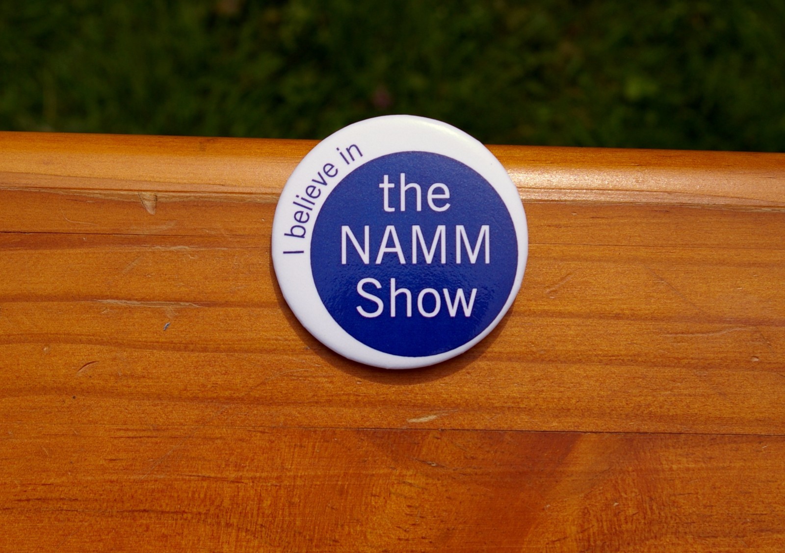 I Believe In The NAMM Show 2 1/4" Advertising Lapel Pin Pinback Button ...