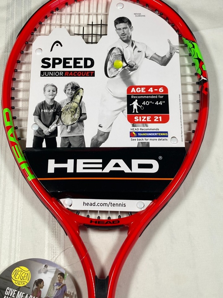 HEAD Speed Junior Racquet Tennis Youth Age 4-6 40"-44" Size 21 Red ...