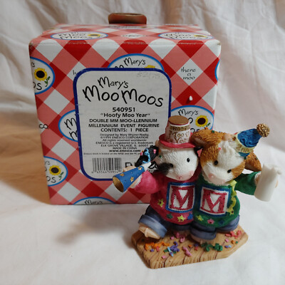 Mary's Moo Moos Hoofy Moo Year Double MM Moo-Llennium figurine 1999 | eBay