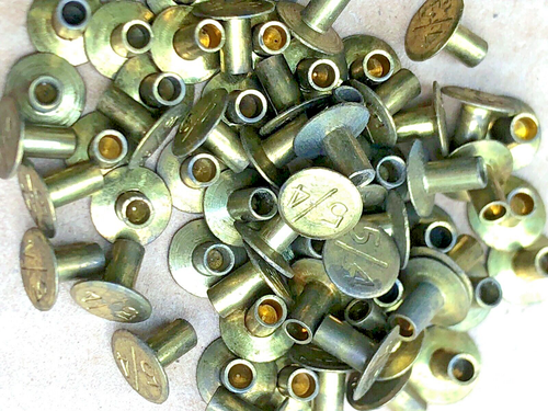 Wagner 5/4 Brass Brake Lining Clutch Rivets NOS - 50 Pieces ☆USA☆ | eBay