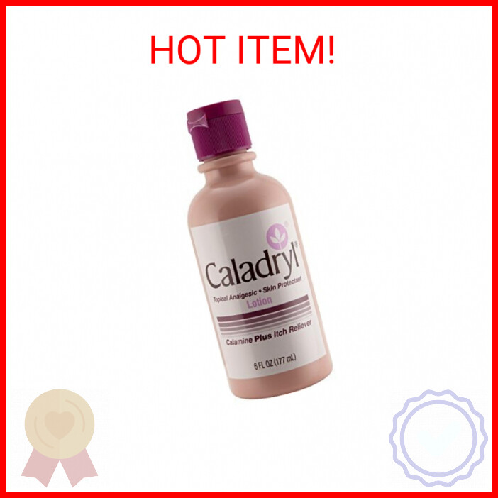 Calamine Lotion by Caladryl, Skin Protectant plus Itch Relief, 6 Fl Oz ...