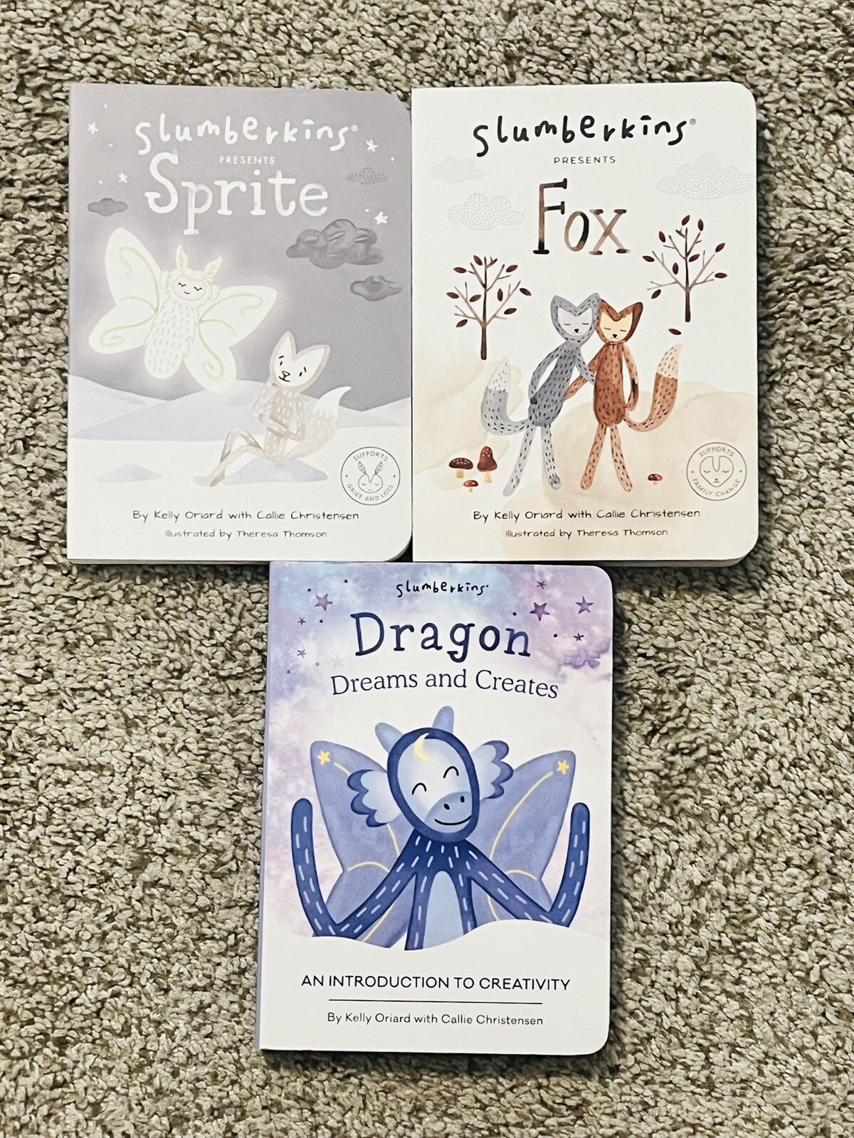 Slumberkins Board Book Lot Sprite Fox Dragon Set 3 Books Creativity ...