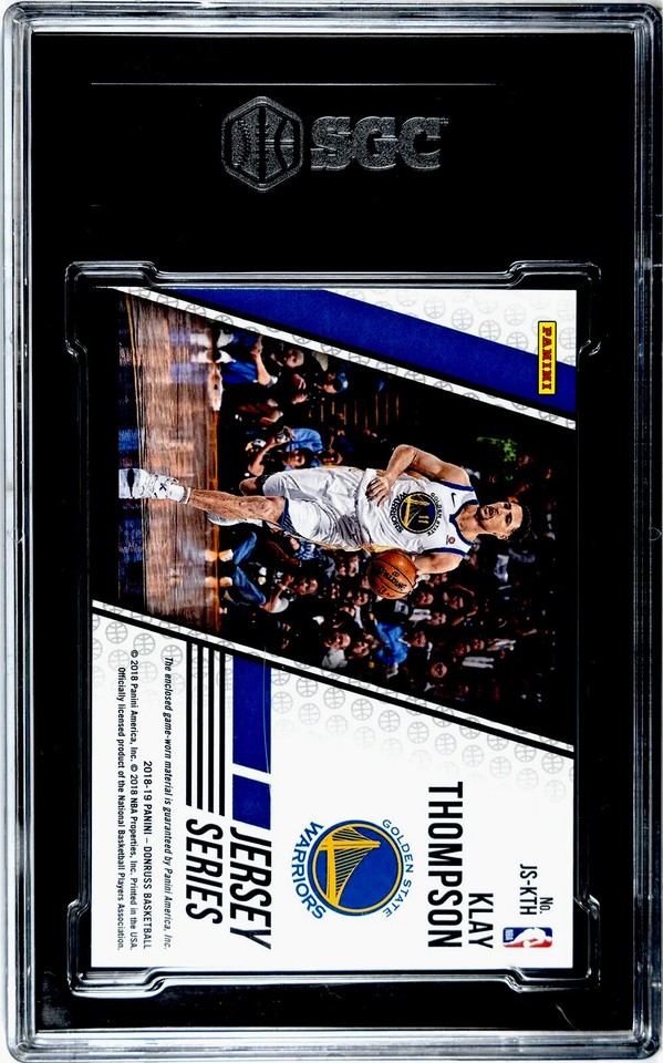 2018-19 Donruss Klay Thompson JERSEY SERIES SGC 10 GEM MINT | eBay