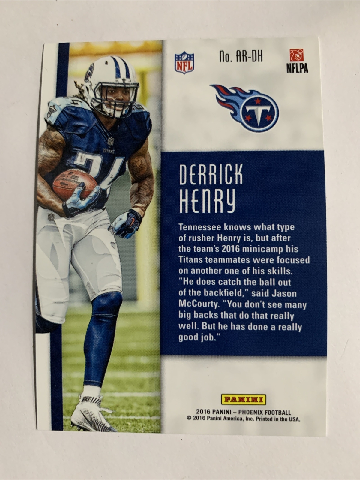 DERRICK HENRY- 2016 Panini Phoenix Adrenaline Rush #AR-DH- Rookie Card ...