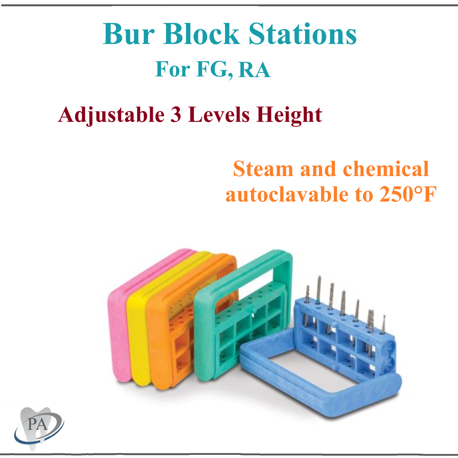 Dental Bur Block Magnetic Lab Holder Station Holds 28 Burs, 7/8 Burs ...