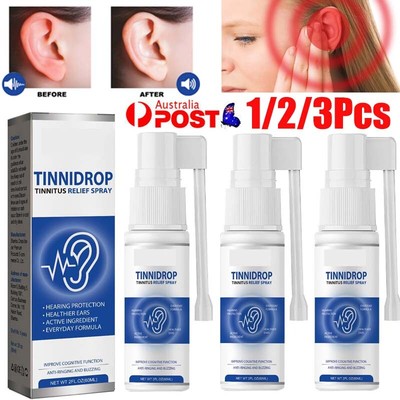 1-3X 60ml TinniDrop Tinnitus Relief Spray Anti Tinnitus Blockage ...