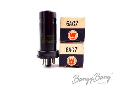 2 Vintage Westinghouse 6AG7/6AK7 Video Buffer Amp. Metal Power Pentode ...
