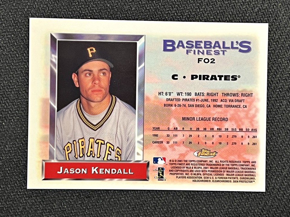 2001 Topps Finest Origins #FO2 Jason Kendall Pittsburgh Pirate | eBay