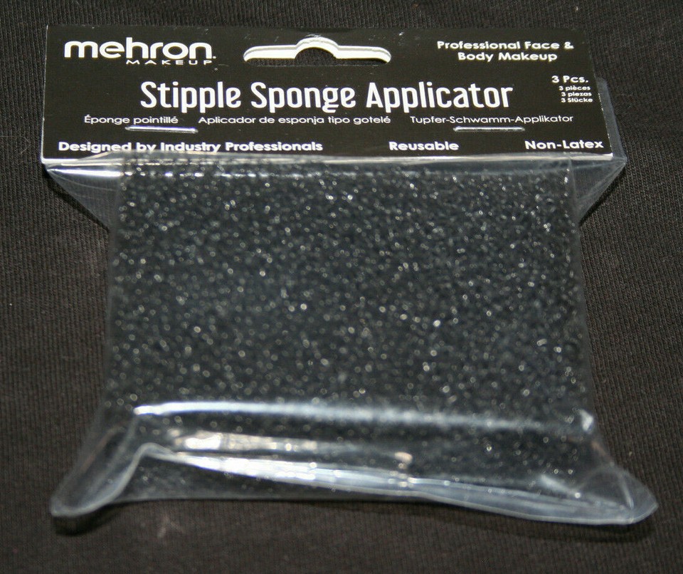 Black Stipple Sponge beard effect makeup theatrical hobo clown face TV ...