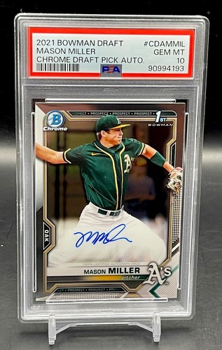 2021 MASON MILLER 1st BOWMAN DRAFT AUTO PSA 10 PERFECT CARD! POP 3 | eBay
