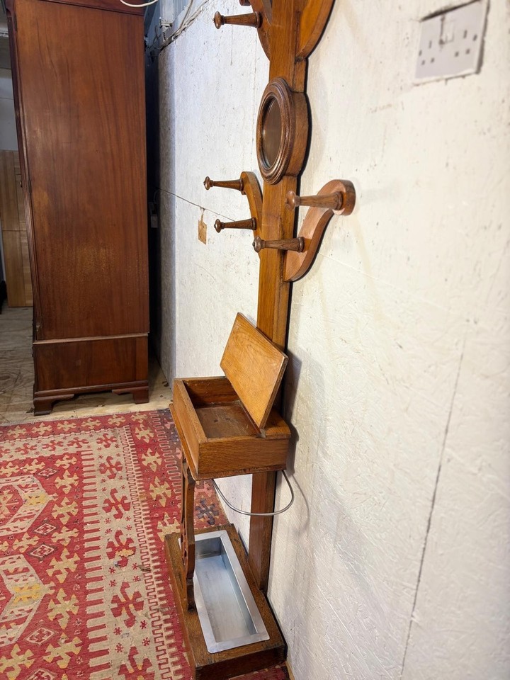 Victorian Oak Hall Tree or Stand | eBay UK
