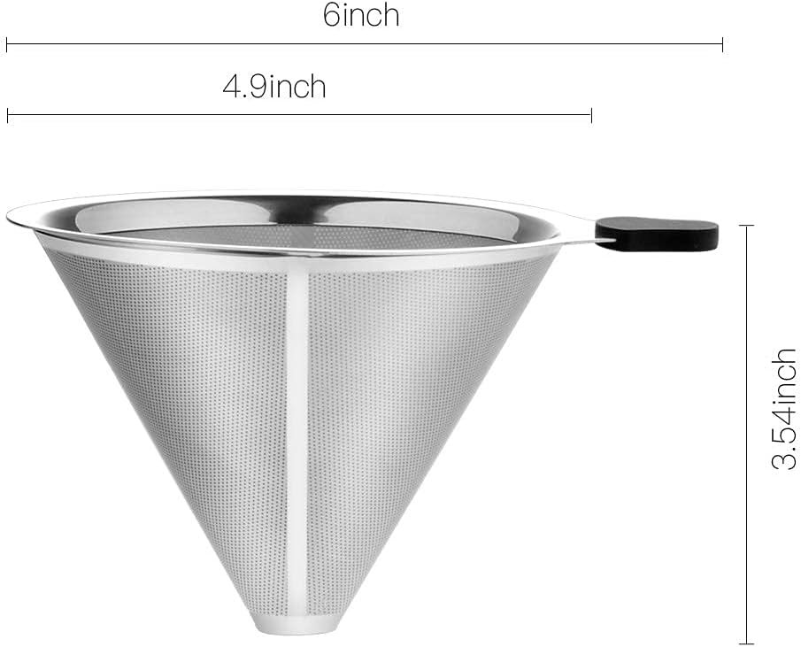 MEICHU Coffee Filter for Chemex Stainless Steel 2PCS Pour Over Metal ...