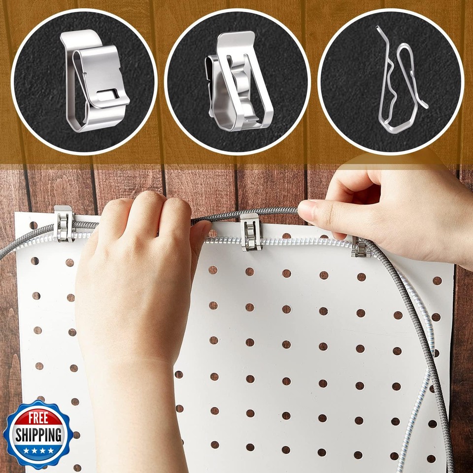 100 Pcs Stainless Steel Cable Clips S Clip Metal Trailer Wire Clip ...