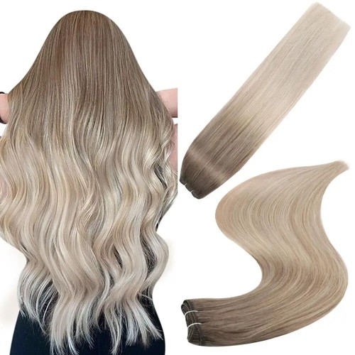 Skin Double Human Hair Weft Extensions Sew In Hair Bundles Silky ...