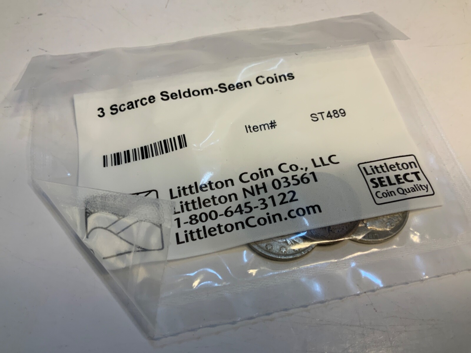 LITTLETON COIN CO. Item # ST489 (3) Scarce Seldom Seen Coins In SEALED ...