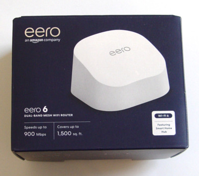 Eero EERO 6 Dual Band Mesh WiFi router N010001 White +adapter & cable ...