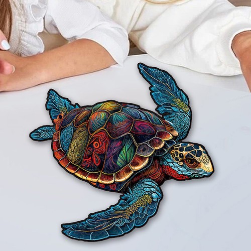 Wood Turtle Puzzle Sea Turtle Wooden Jigsaw Puzzles for Adults ...