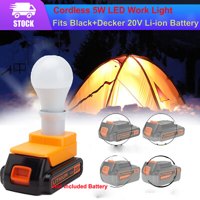 LED Work Light Bulbs For Black+Decker 20V Battery Cordless Portable ...