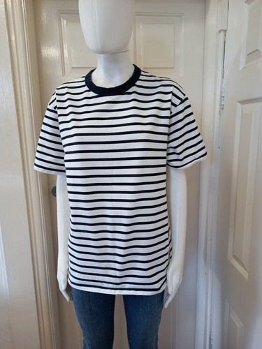 Cos Ladies Black/Cream Striped Top Size Medium | eBay