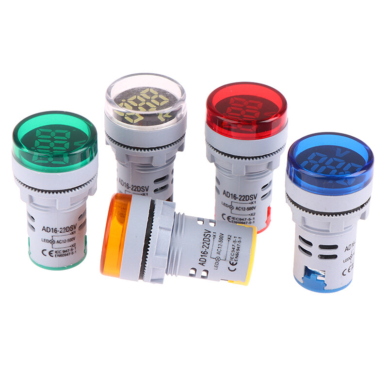 22MM AD16-22DSV Mini Voltage Meter LED Digital Display Voltmeter ...