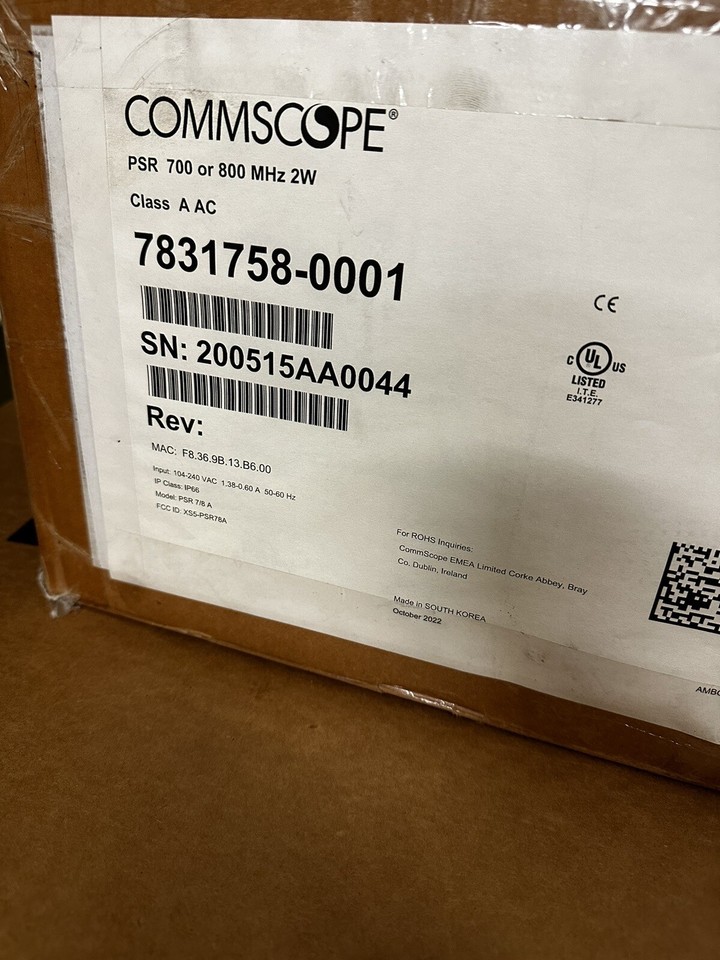 NEW! CommScope PSR 700 Or 800MHz 2W, Class A AC 7831758-0001 | eBay