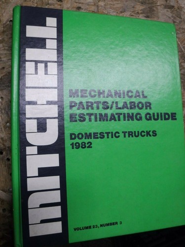 1973-1982 MITCHELL MECHANICAL PARTS & LABOR ESTIMATING MANUAL DOMESTIC ...