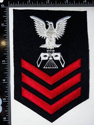 USN Navy Photographic Intelligenceman Petty Officer 1st Class Rate WOOL ...