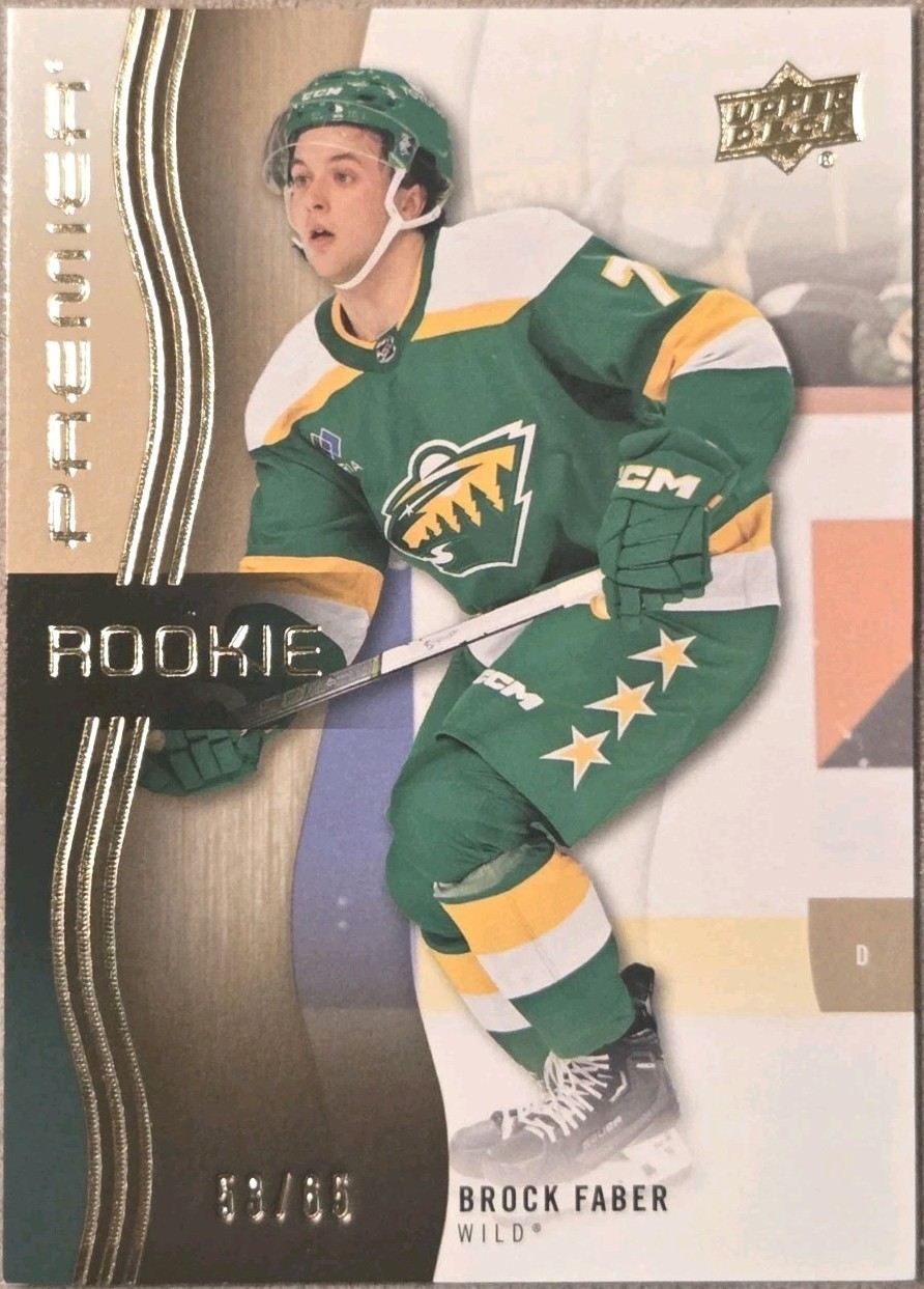 2023-24 Upper Deck Premier - Rookies Brock Faber #104 Gold /65 (RC) for ...