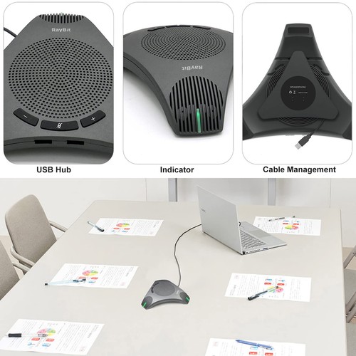 USB Speakerphone with Dual Hub - Conference Room Omnidirectional ...