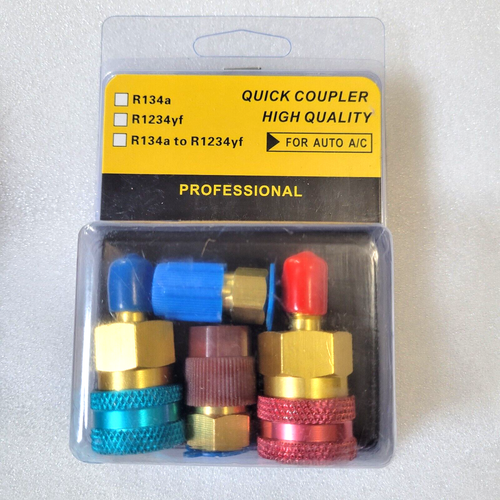 R1234yf to R134a Quick Coupler Adapter High Low Side Conversion Kit ...