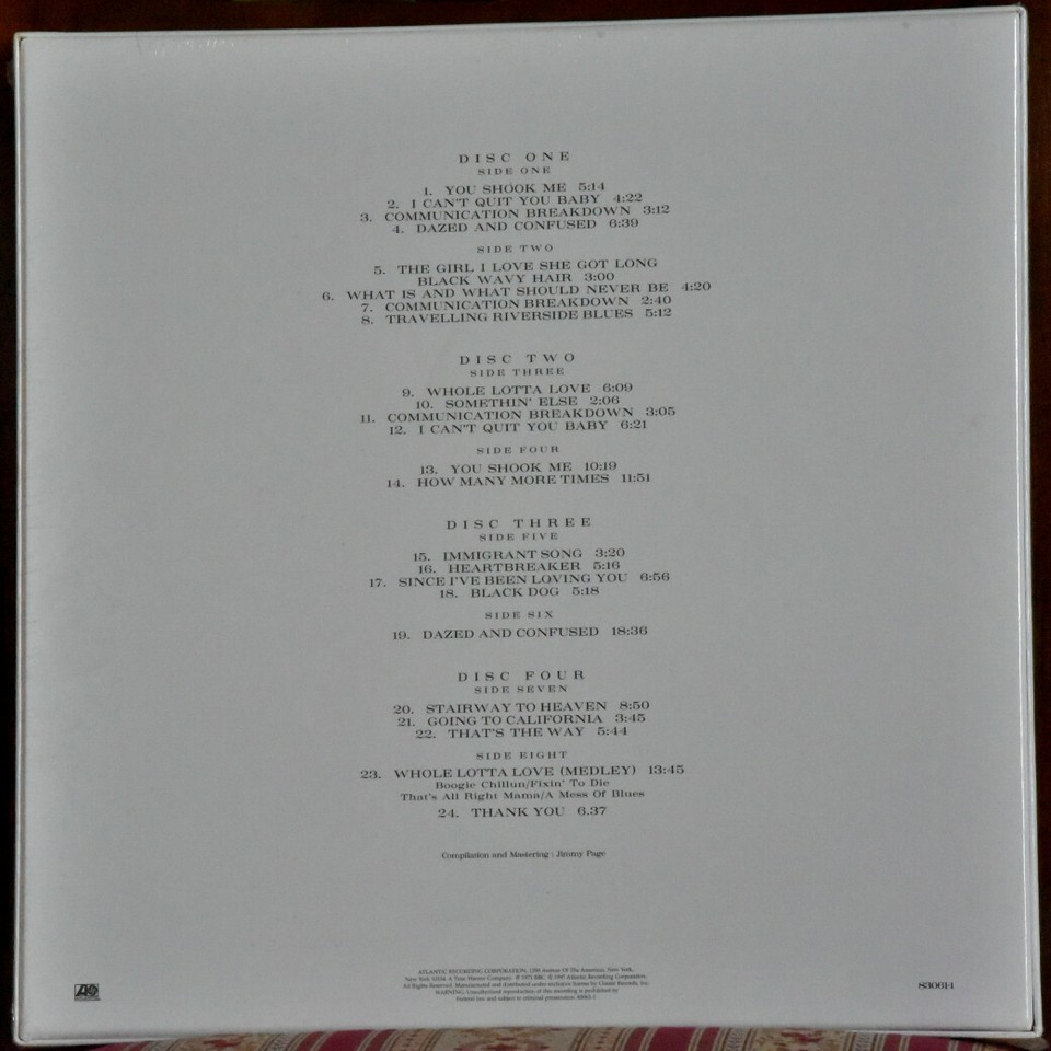 LED ZEPPELIN 1st CLASSIC RECORDS °BBC Sessions° #4LP BOX SET FACTORY ...