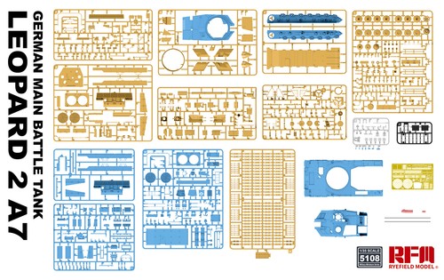 RYEFIELD 5108 1/35 LEOPARD 2A7 MAIN BATTLE TANK SHELL VERSION WITH ...