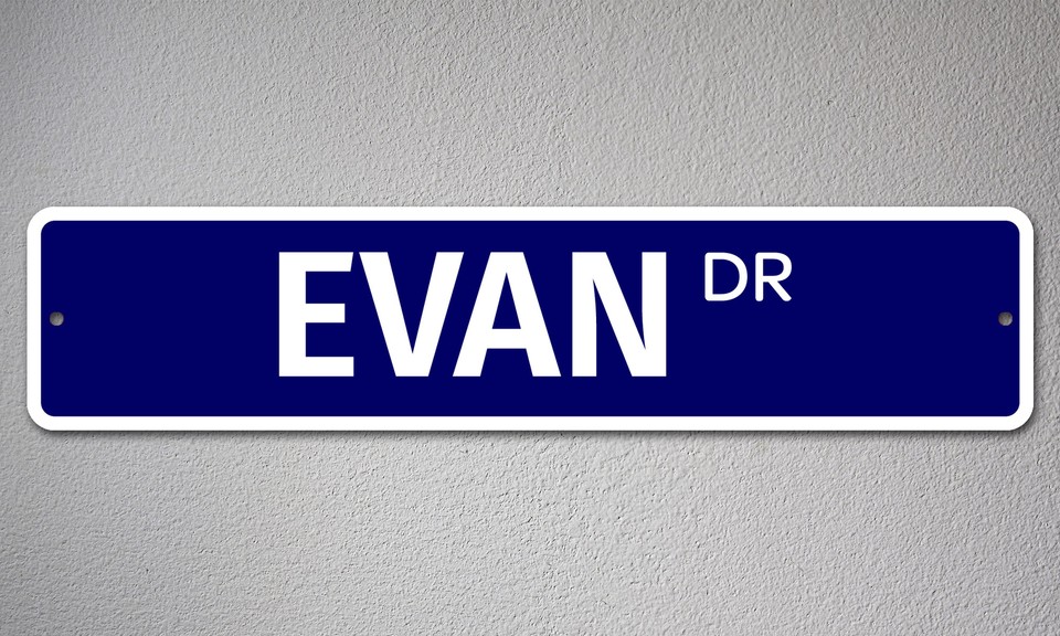 5944 SS Evan 4" x 18" Novelty Street Sign Aluminum | eBay