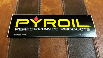RARE VINTAGE PYROIL AUTOMOTIVE CHEMICALS STICKER DECAL" NHRA DRAG ...