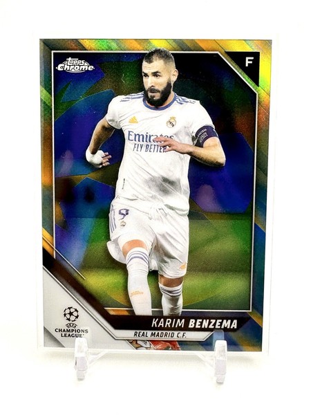 2021-22 Topps Chrome UCL - Blue & Gold Starball Refractor #79 Karim ...