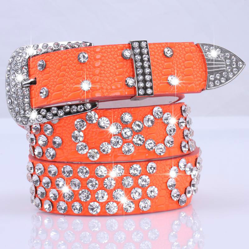 Shiny Rhinestone Crystal Studded Belt Women Western Bling Waistband ...