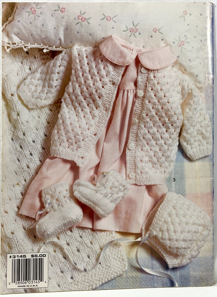 1999 Leisure Arts Sweet Layettes To Knit 3145 Knitting Pattern Book ...