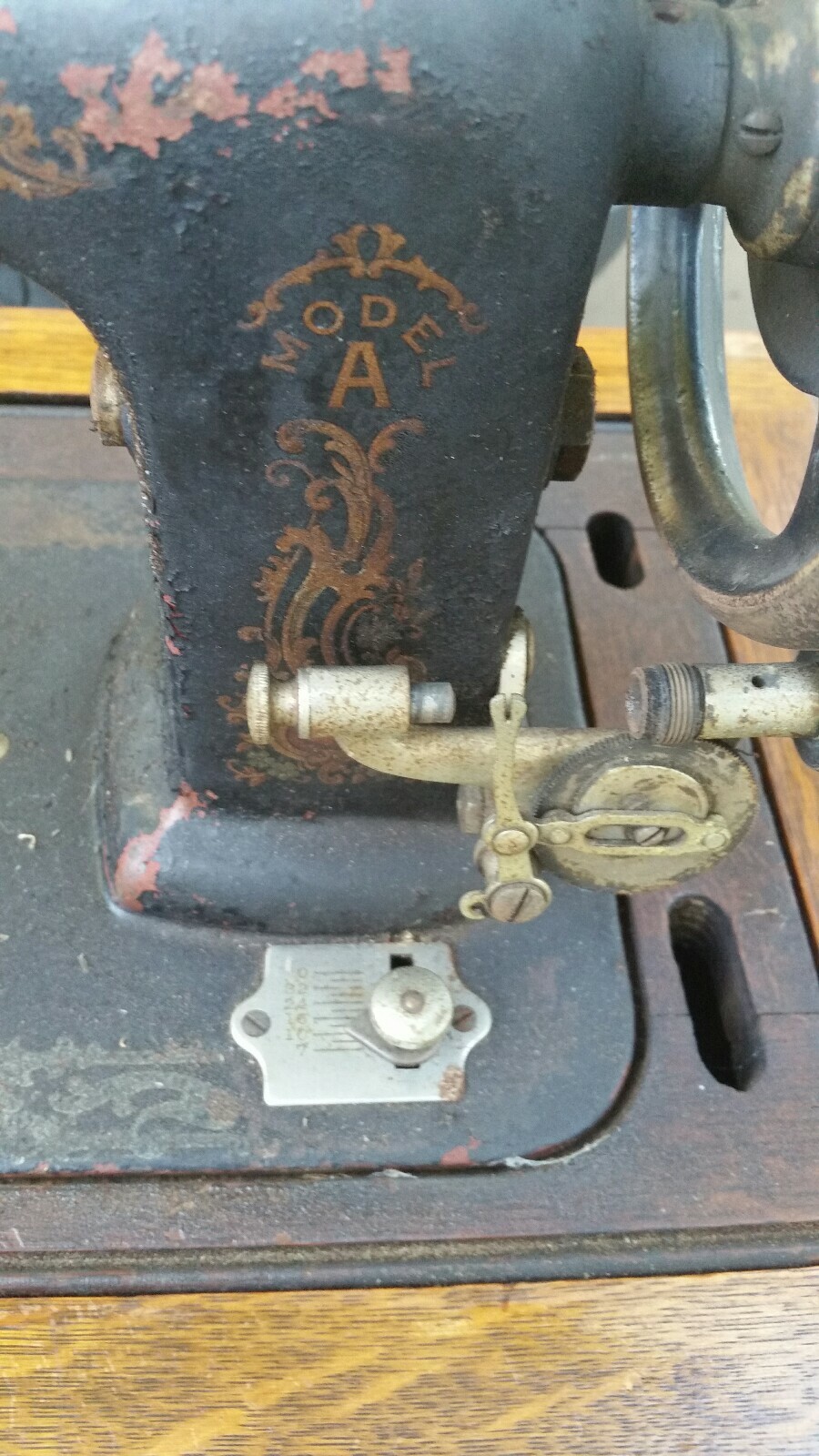 ANTIQUE Minnesota Model A Sewing Machine with cabinet/base | eBay