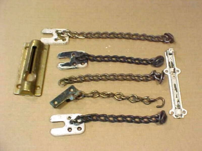 Vintage Door Latch Lock Slide Chain Set Pieces & Parts | eBay