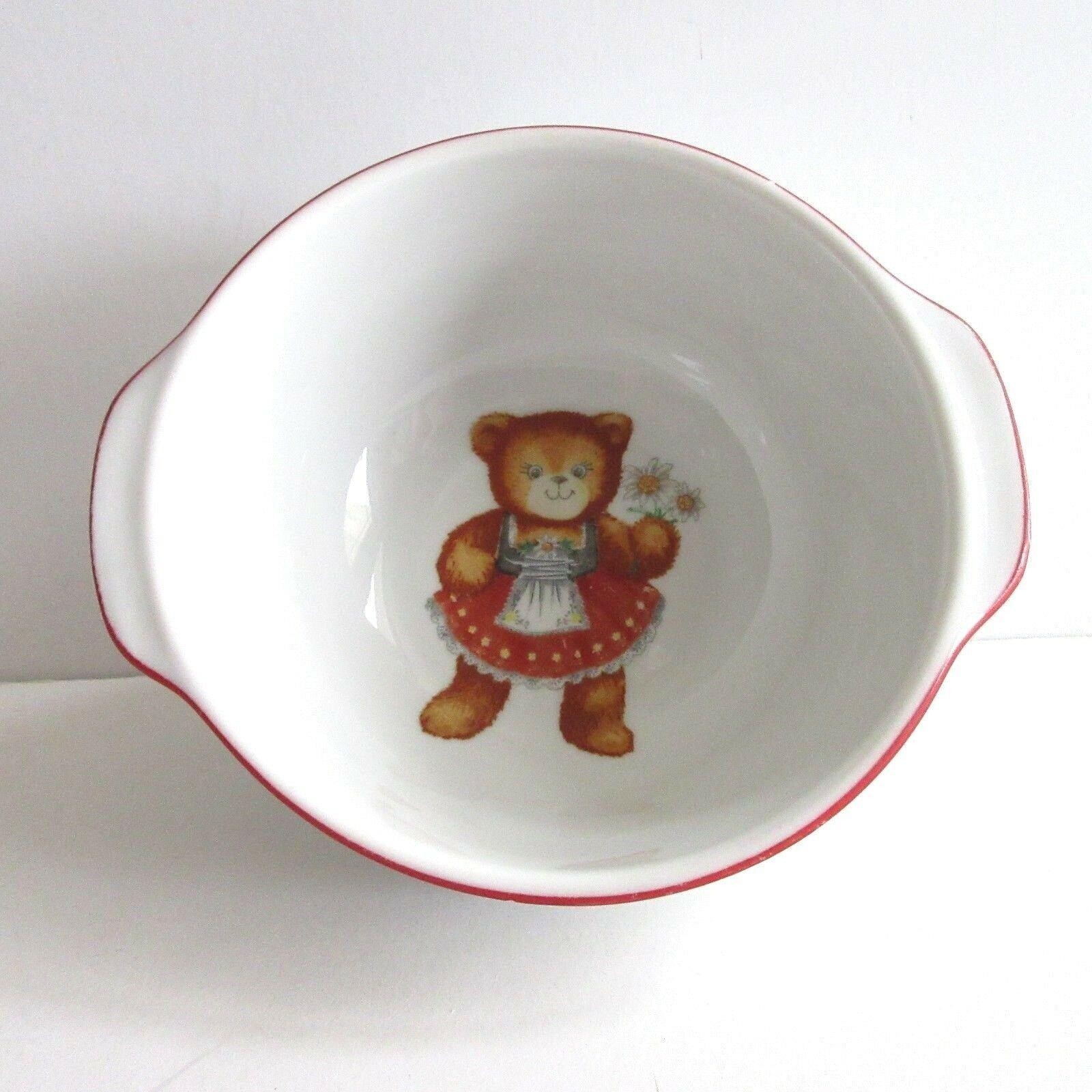 Cereal Bowl Girls Porridge Dish Reutter Porcelain W. Germany Teddy Bear ...